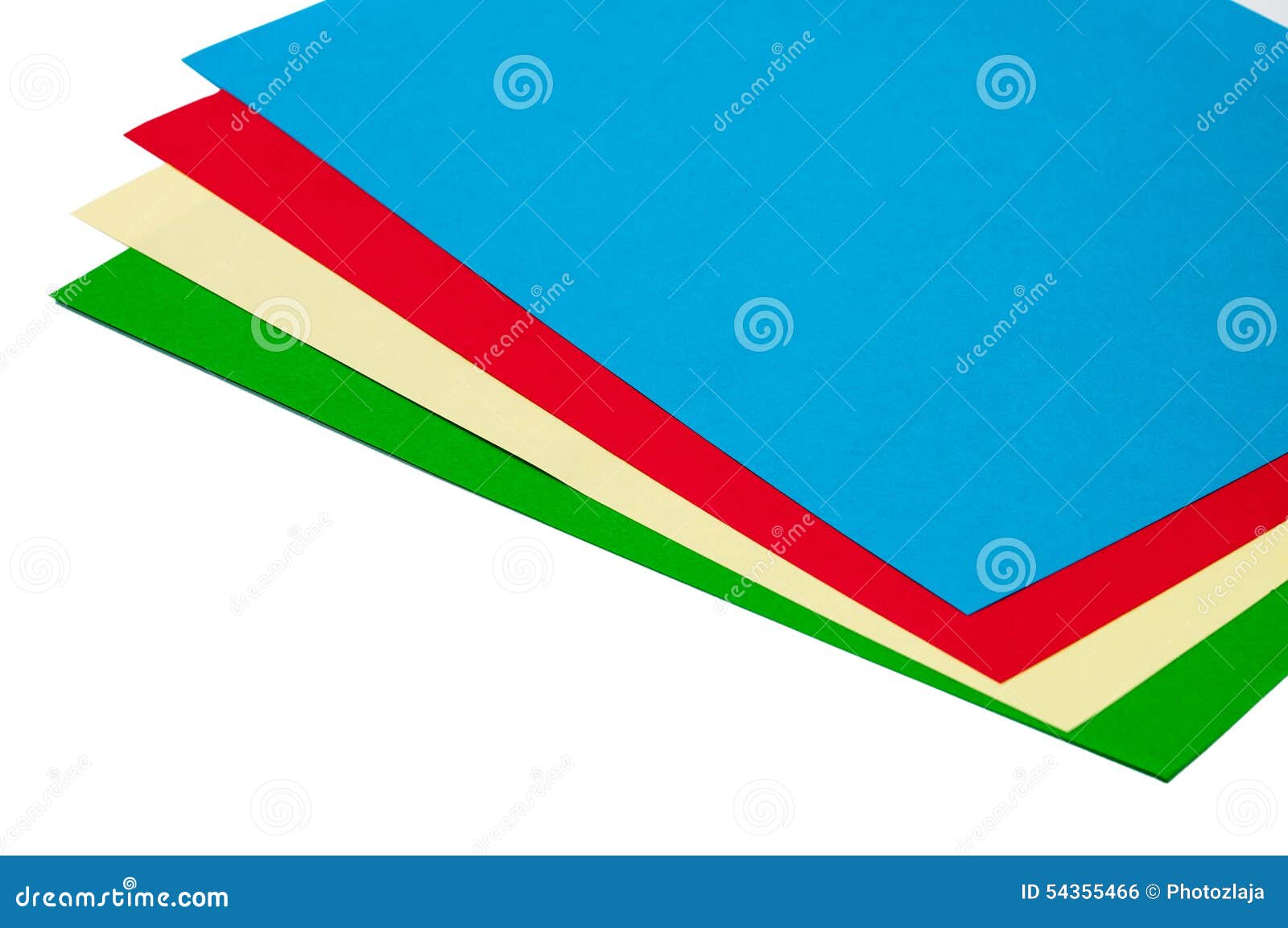 Green, Yellow, Red and Blue Papers for Origami Stock Photo - Image of ...