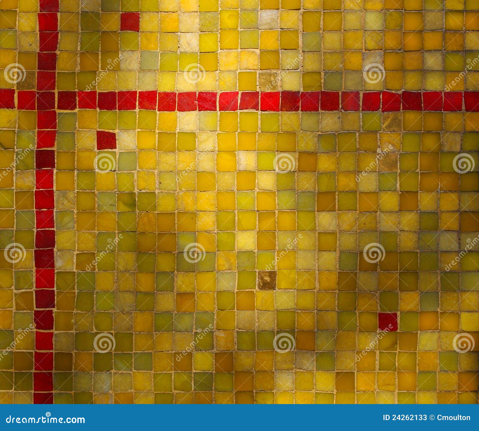 Green Yellow Red Tile Mosaic Background Stock Image - Image of ...