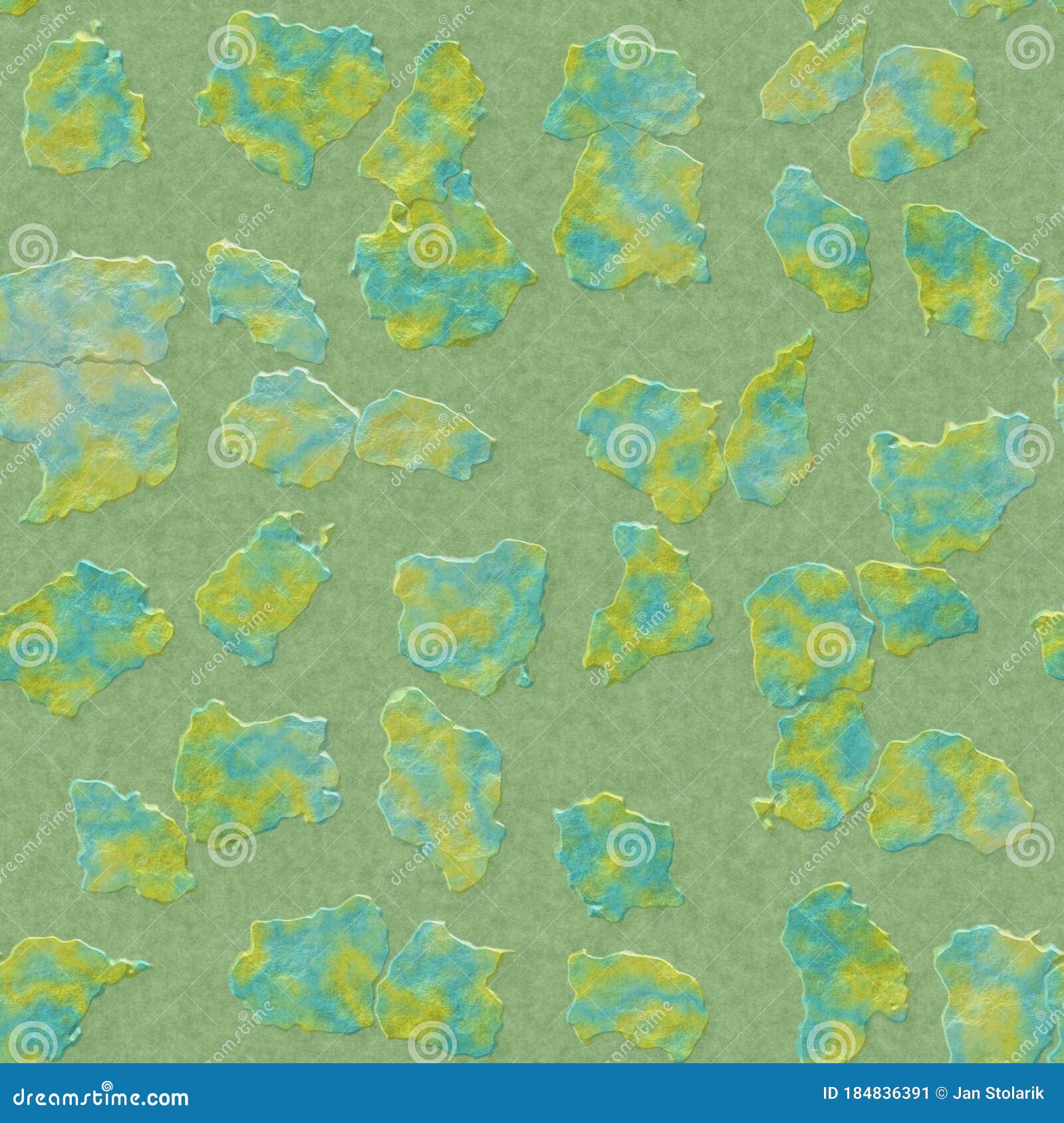 Green, Yellow Seamless Pavement Texture Background Stock Illustration ...