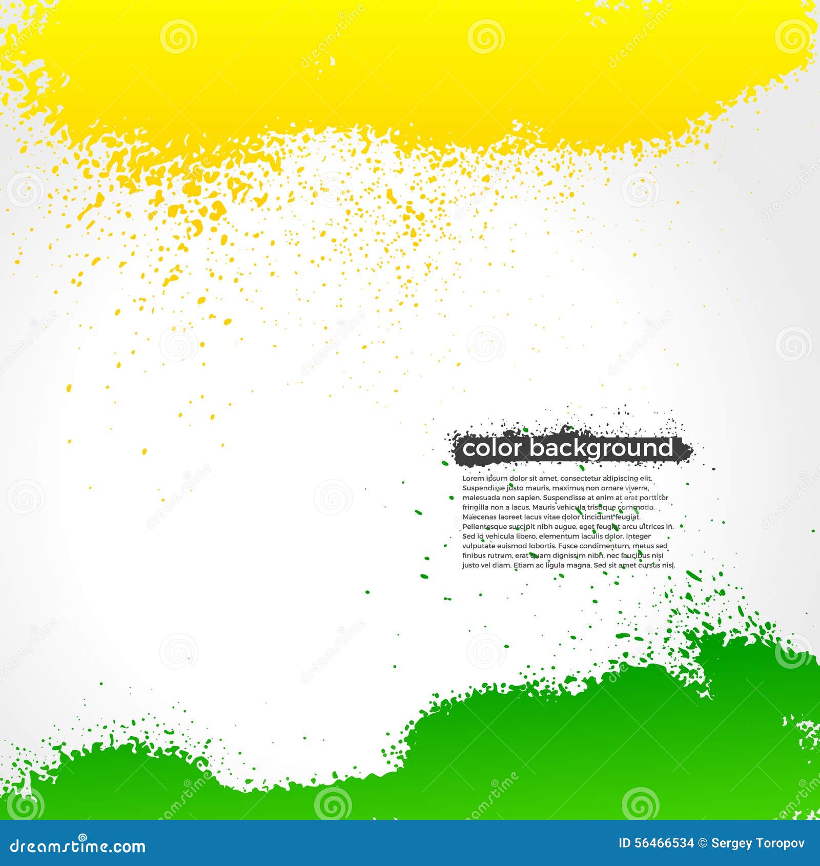 Green and Yellow Splatter Paint Grunge Bright Stock Vector ...