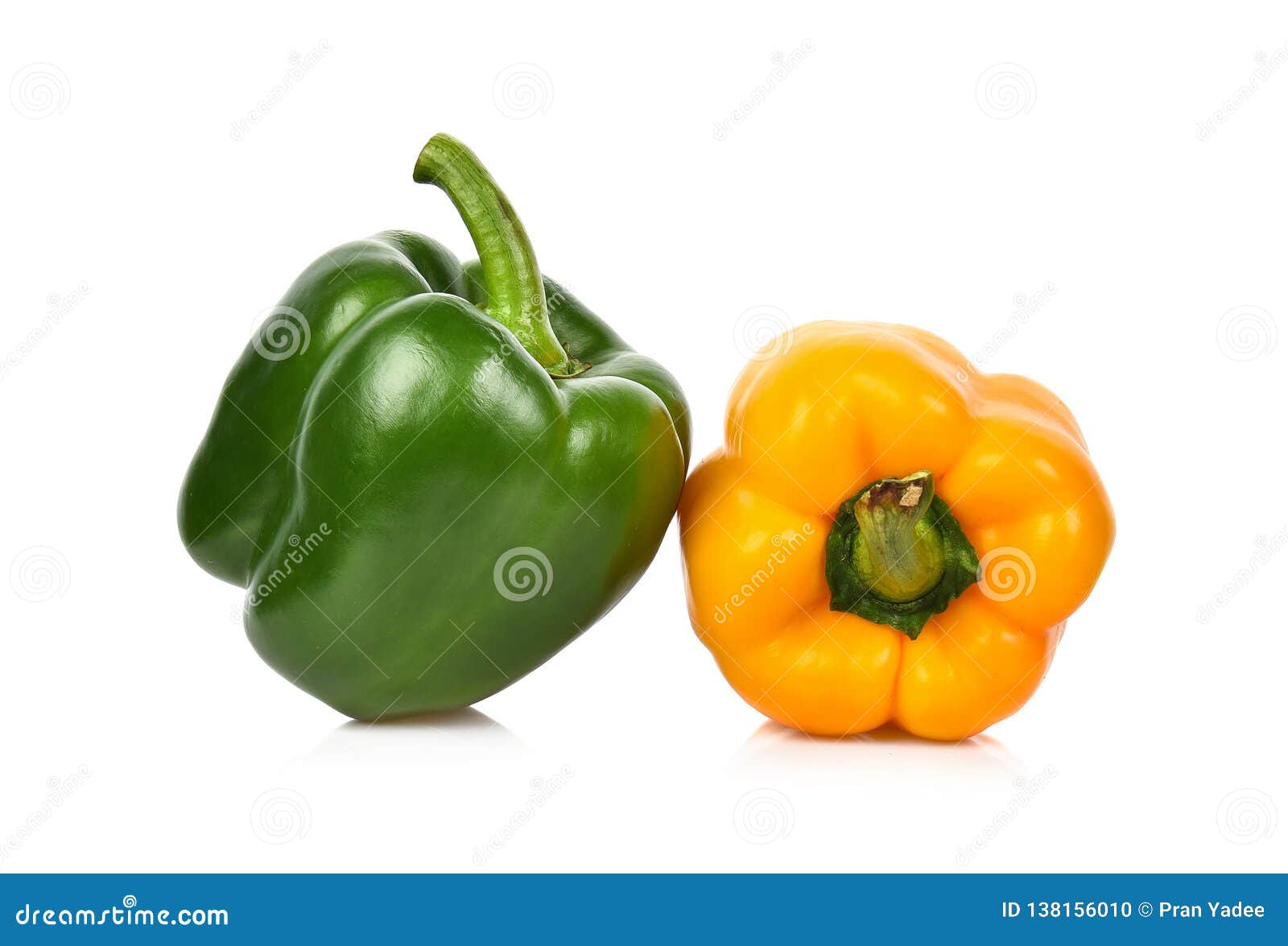 Green and Yellow Sweet Papers Isolated on a White Background Stock ...