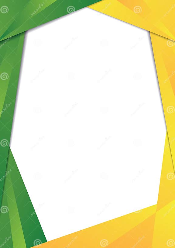 Green and Yellow Triangle Frame Border Stock Vector - Illustration of ...