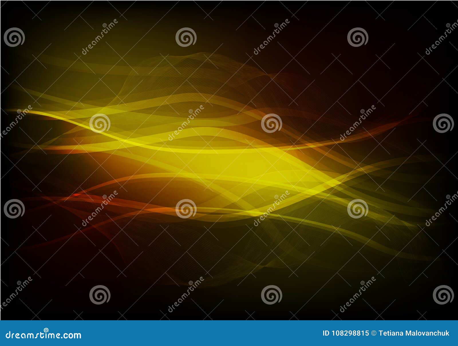 Green and Yellow Wave.a Set of Wave Motion. Vector Stock Vector ...