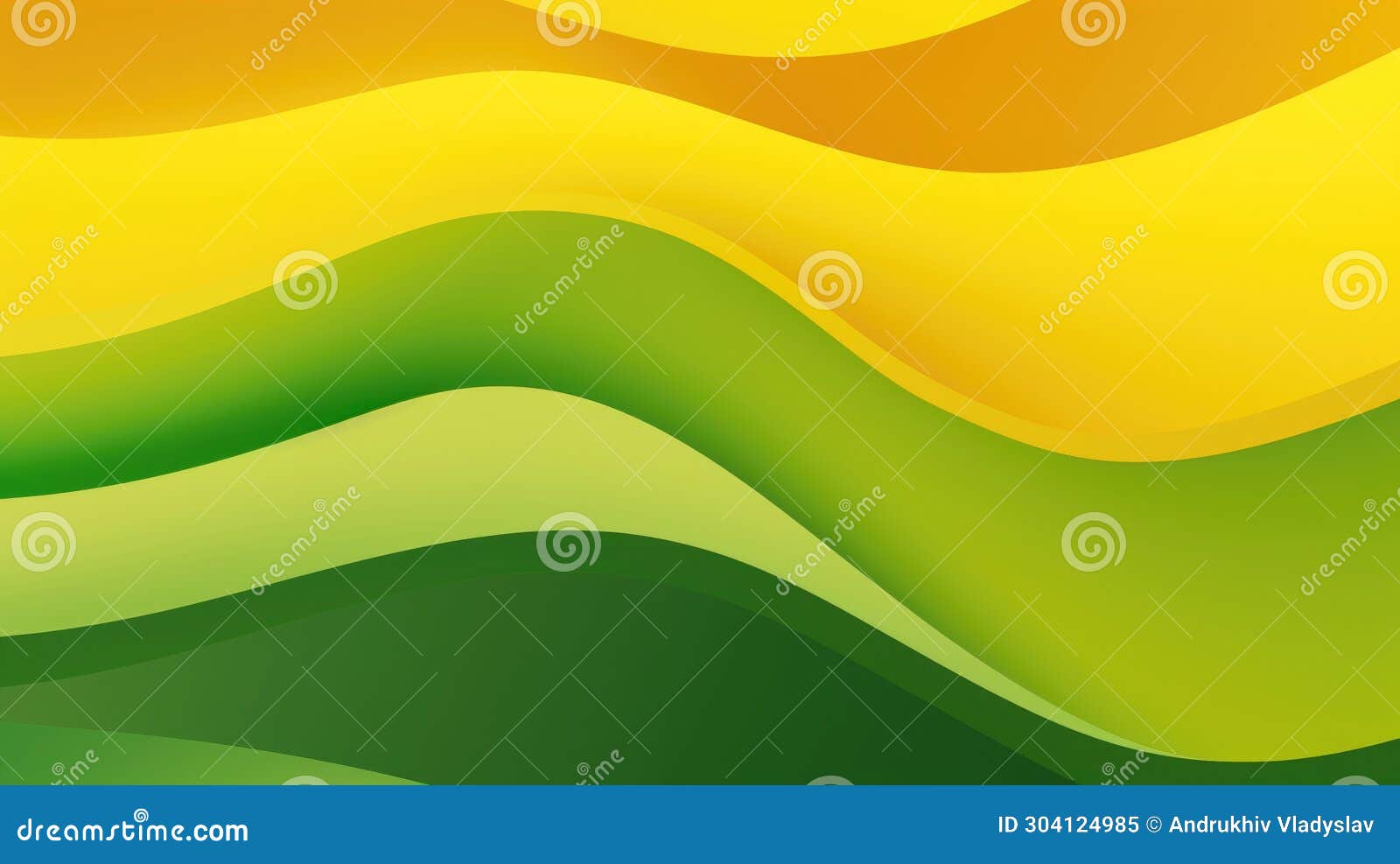 Green and Yellow Waves Background, Abstract Illustration Stock ...