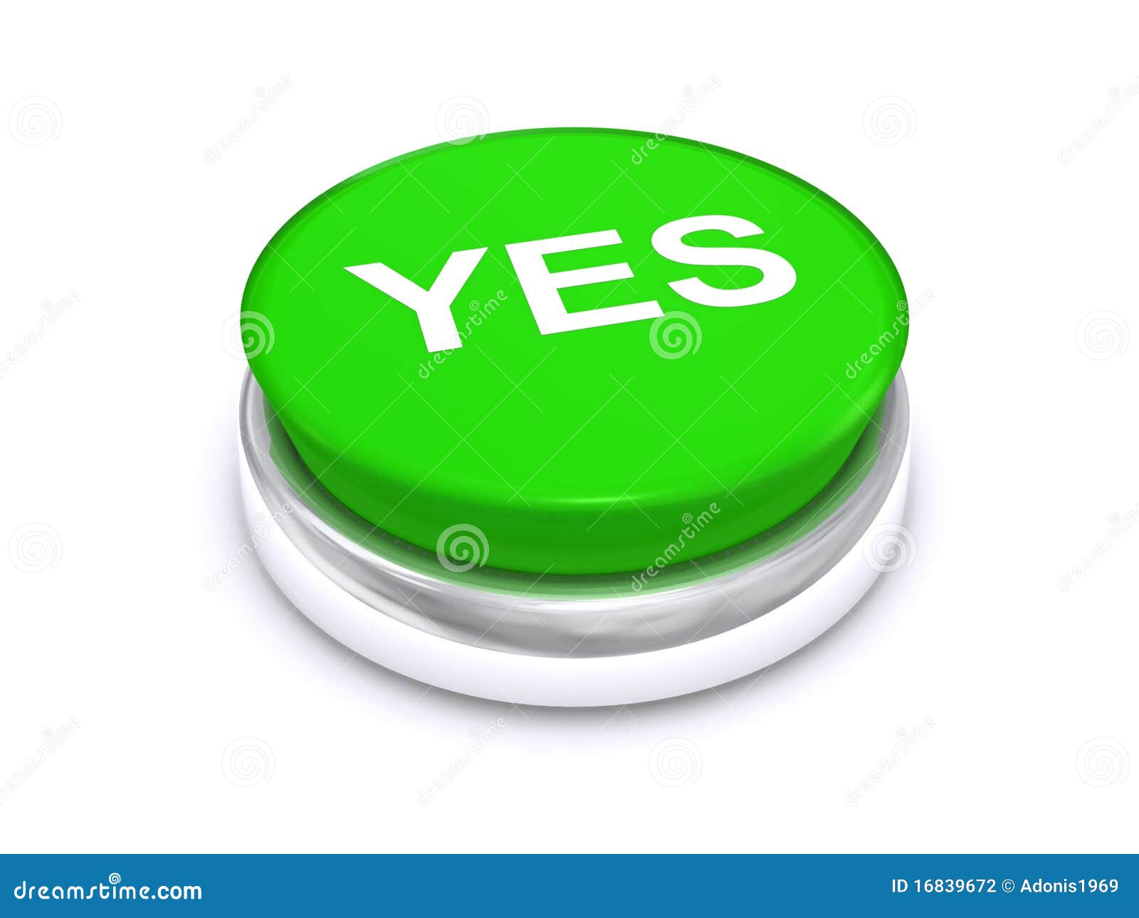 Green Yes Button stock illustration. Illustration of affirm - 16839672