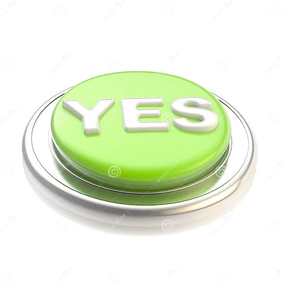 Green yes button glossy stock illustration. Illustration of expressing ...