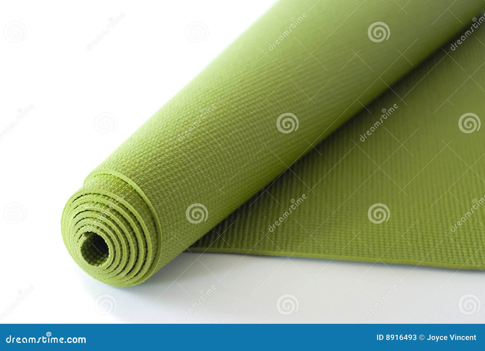 Green Yoga Mat stock image. Image of sports, roll, object - 8916493