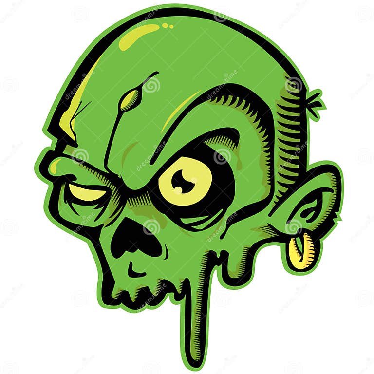 Green zombie stock vector. Illustration of zombie, green - 27343160
