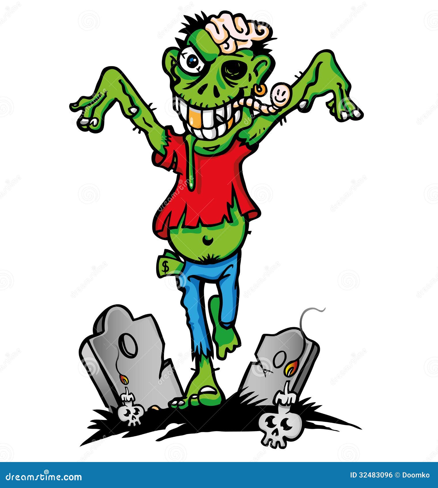Green zombie stock vector. Illustration of purgatory - 32483096