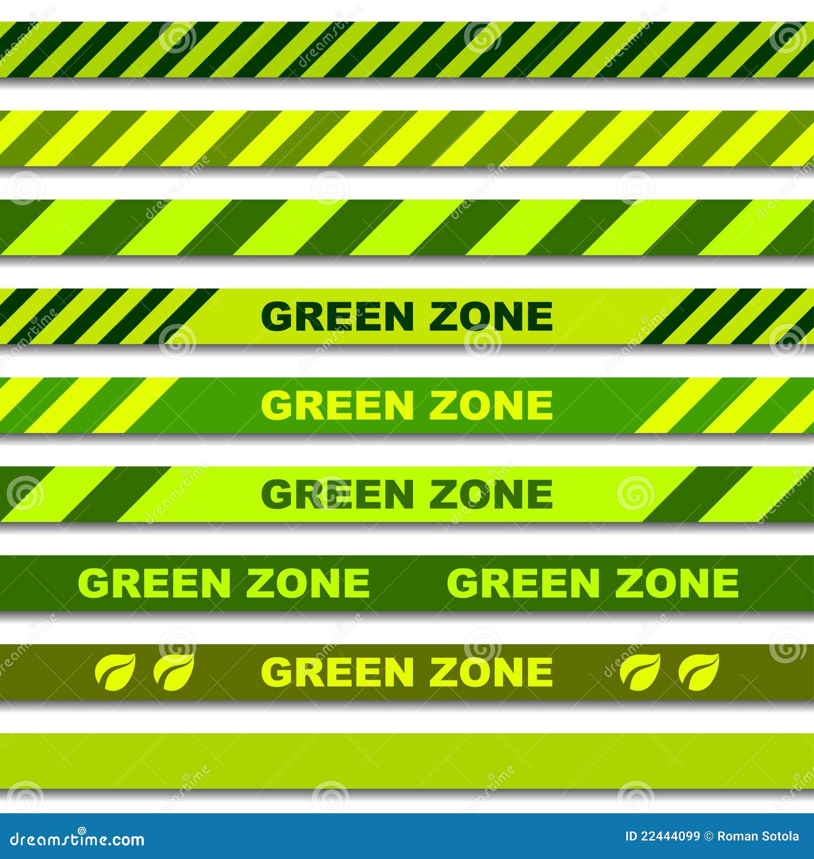Green Zone Seamless Caution Tapes Stock Vector - Illustration of ...