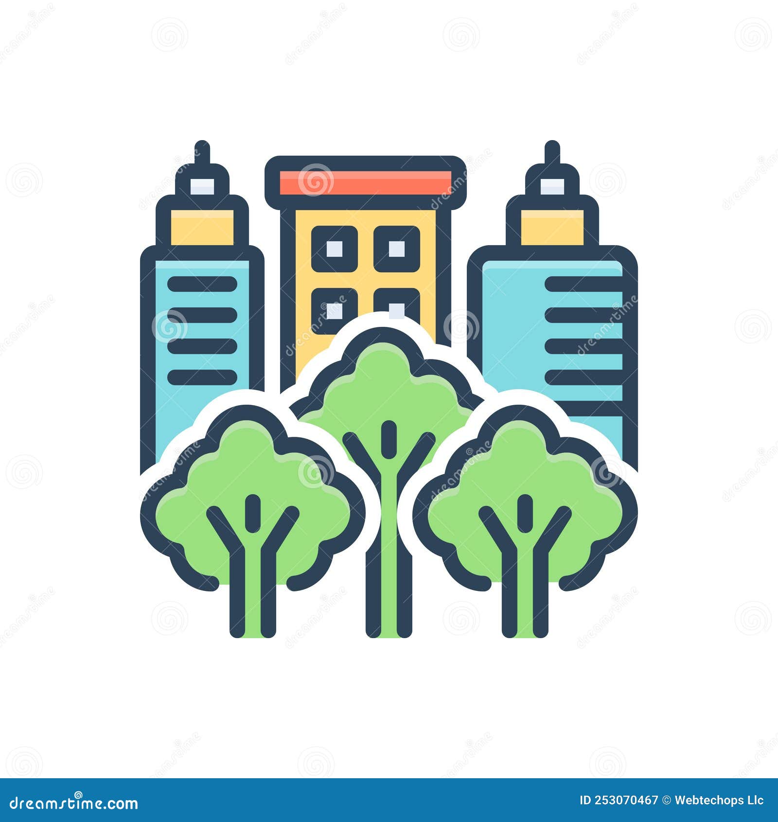 Color Illustration Icon for Greene, Greenery and Environment Stock ...
