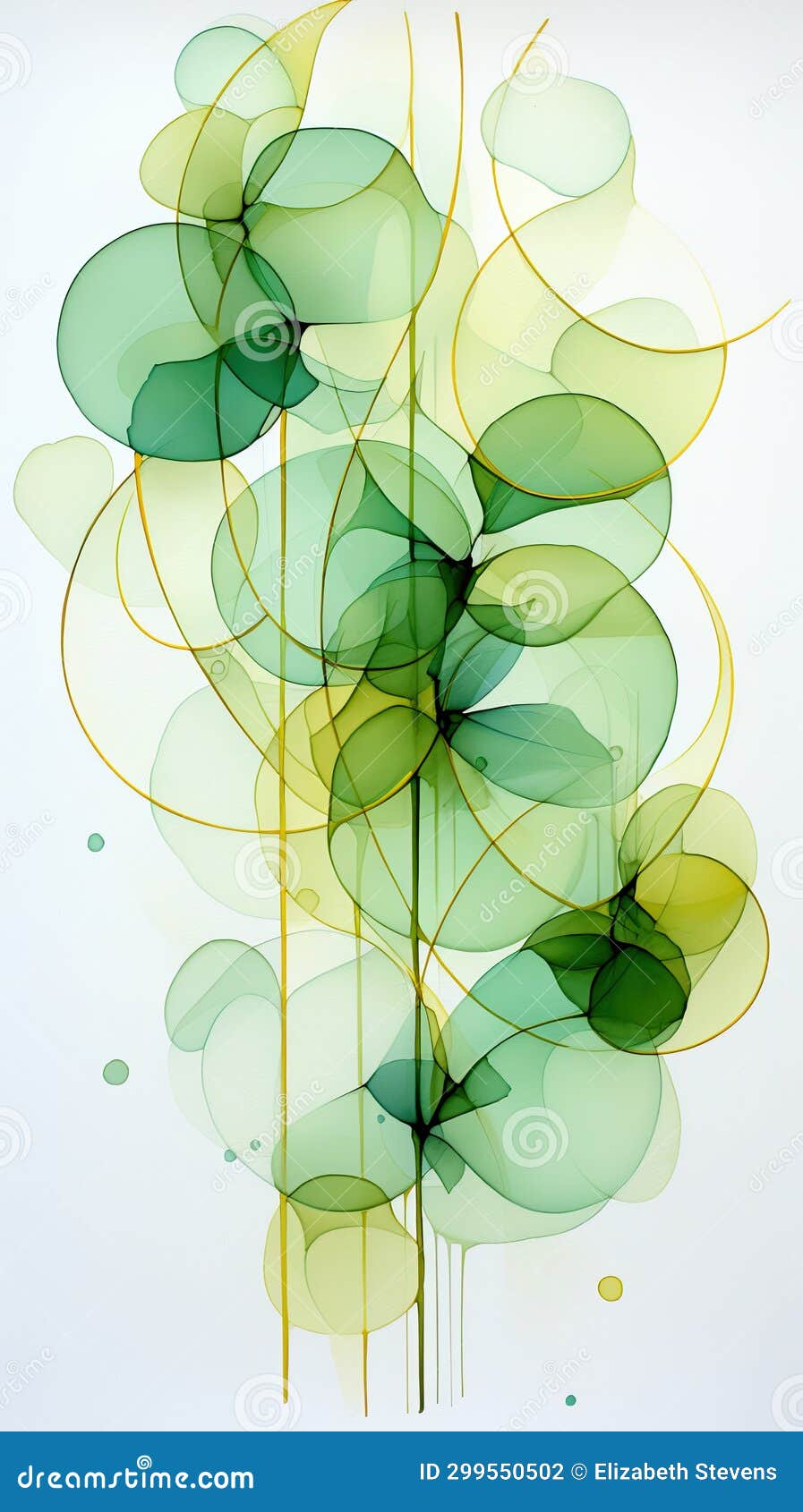 Greenery in the abstract stock illustration. Illustration of garden ...