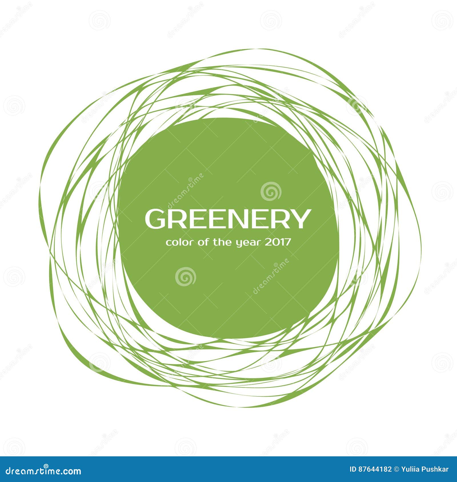 Greenery - Color of the Year 2017. Vector Frame Stock Vector ...