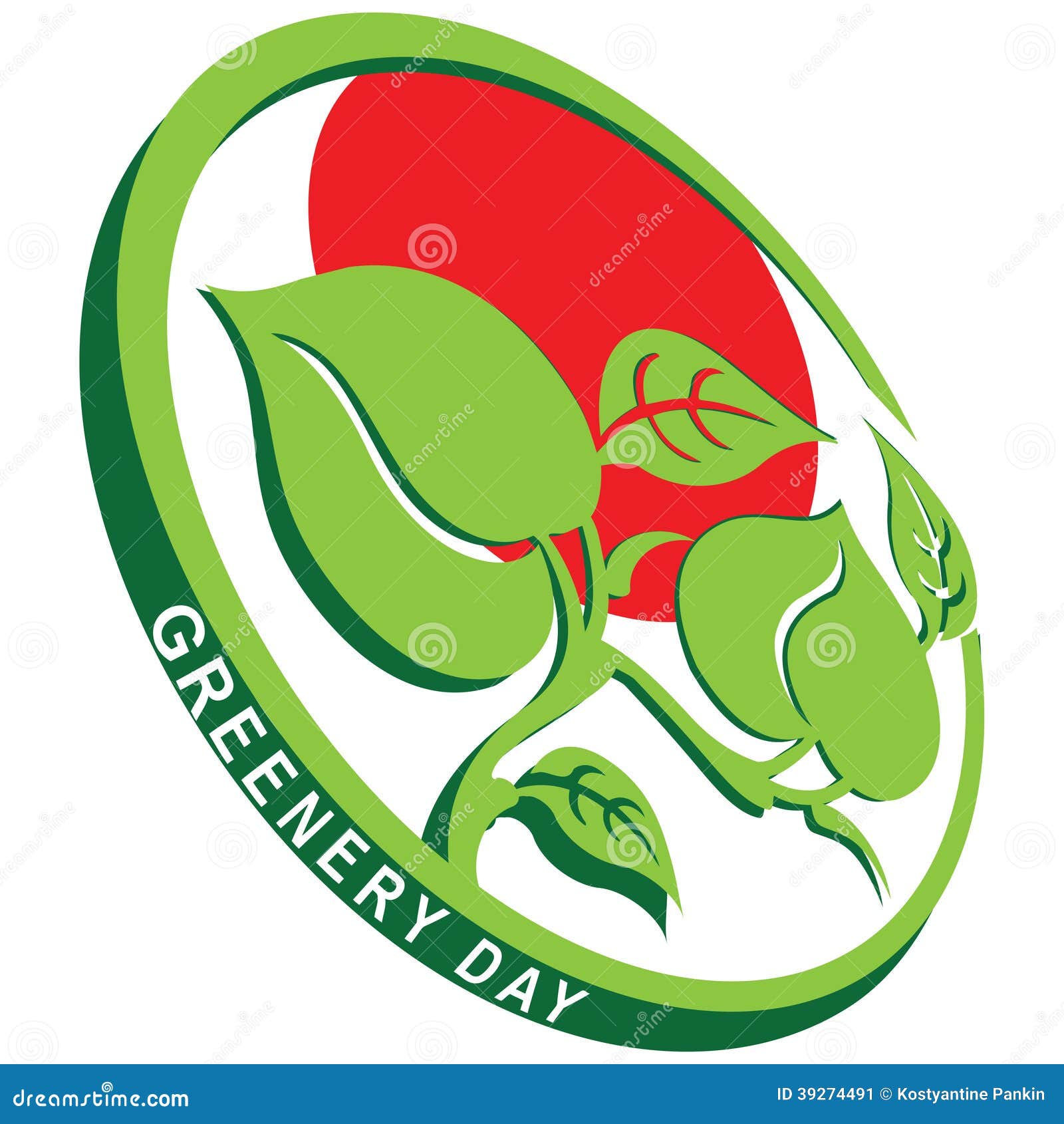 Greenery Day emblem stock vector. Illustration of japan - 39274491