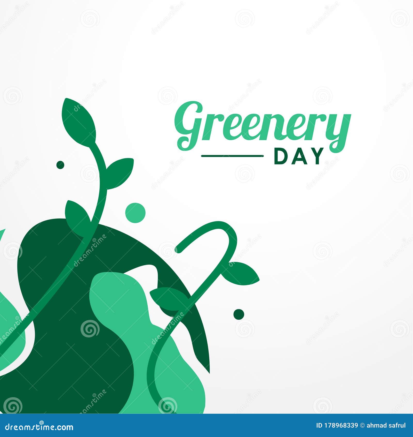 Greenery Day Vector Design Illustration Stock Vector - Illustration of ...