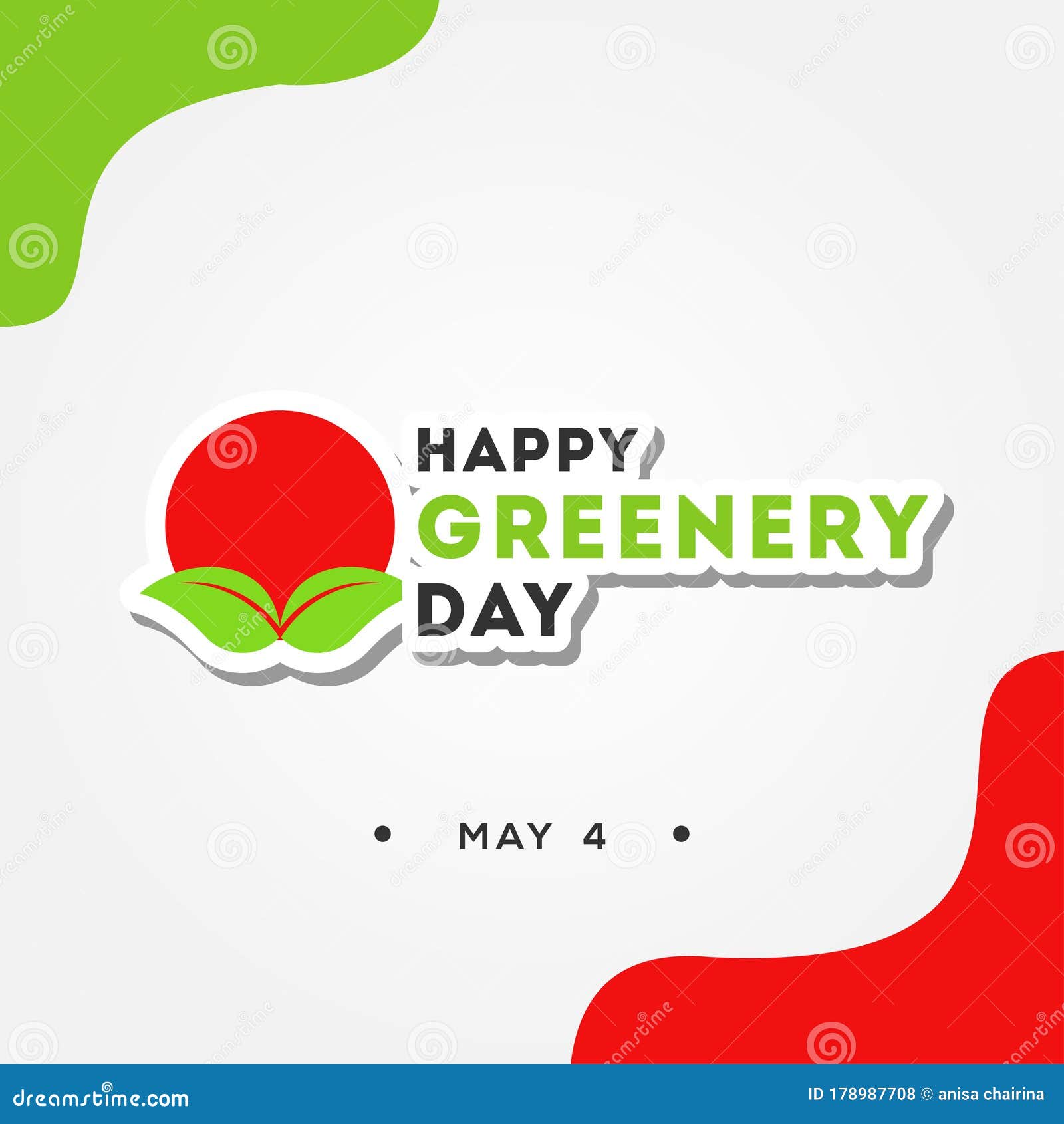 Greenery Day Vector Design Illustration for Celebrate Moment Stock ...