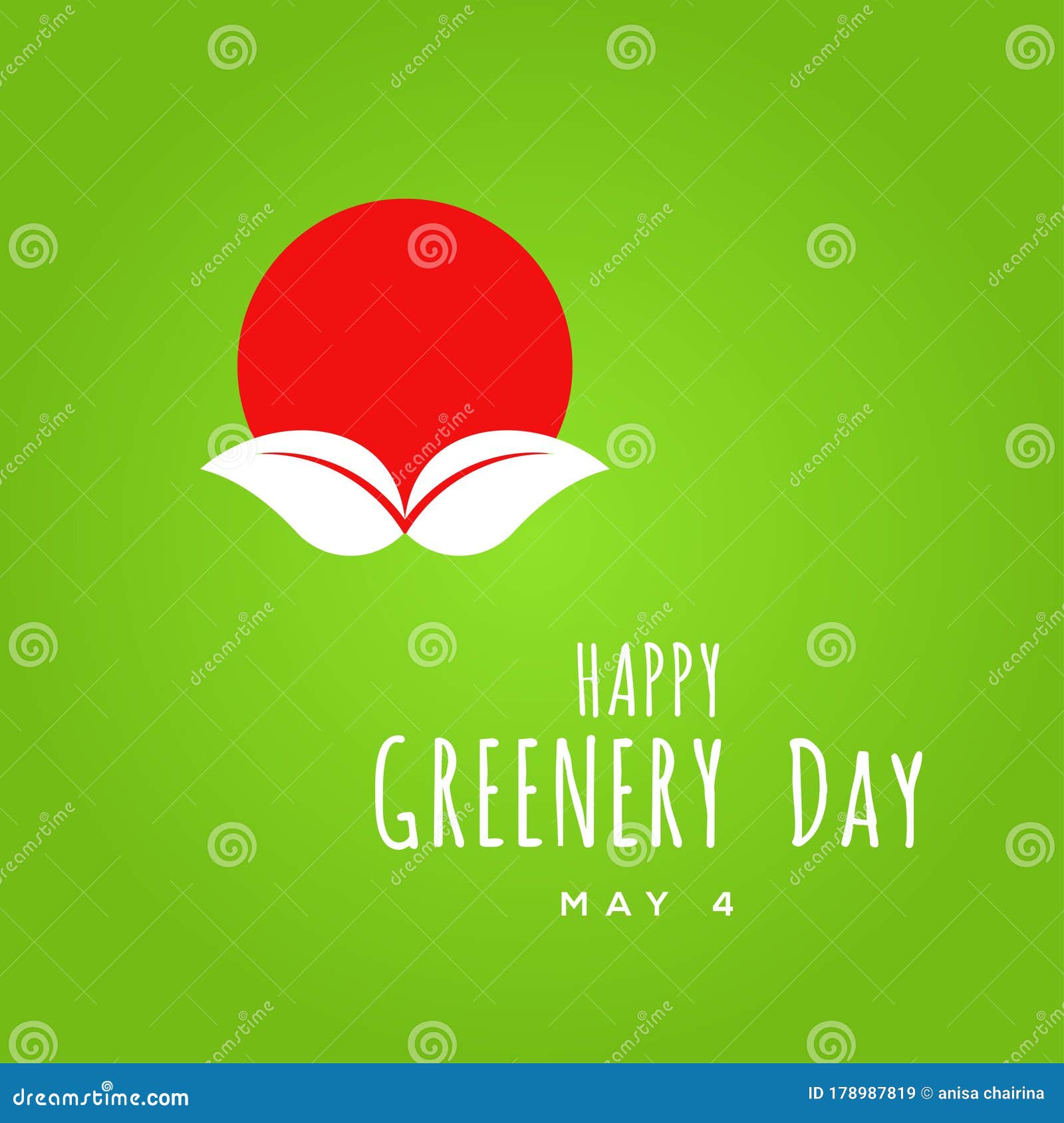 Greenery Day Vector Design Illustration for Celebrate Moment Stock ...