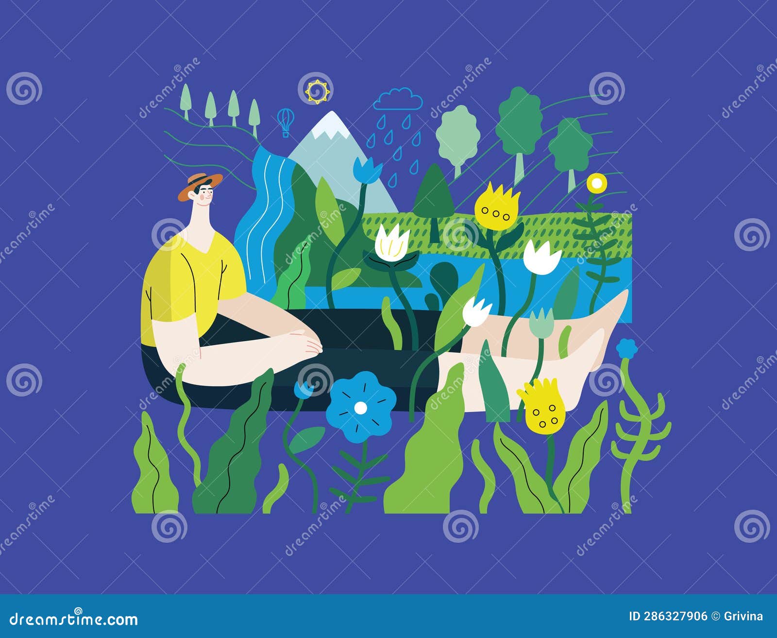 Greenery, Ecology Flat Vector Illustration Stock Illustration ...