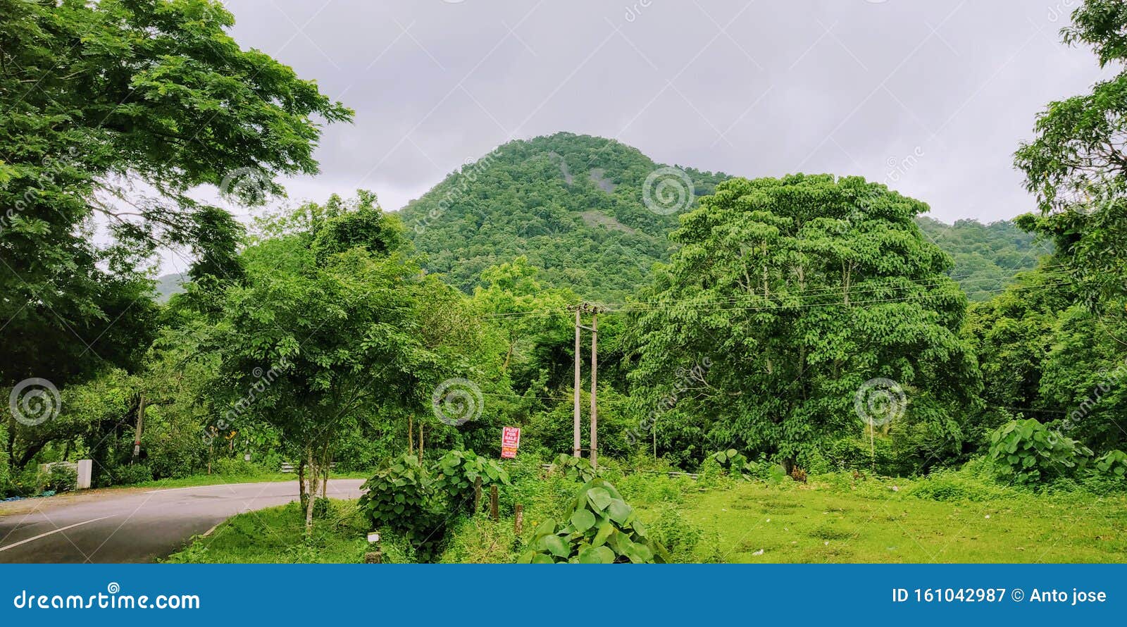 Greenery Hillside Valley Cloud Weather Editorial Photography - Image of ...
