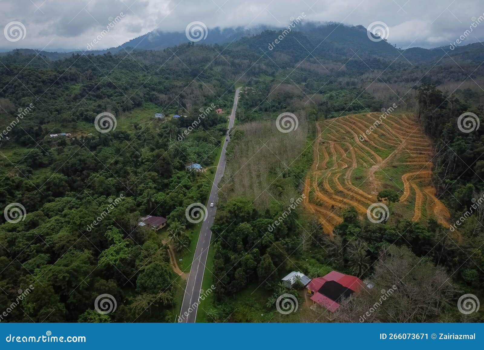 Greenery Villages at Malaysia Stock Image - Image of landscape ...