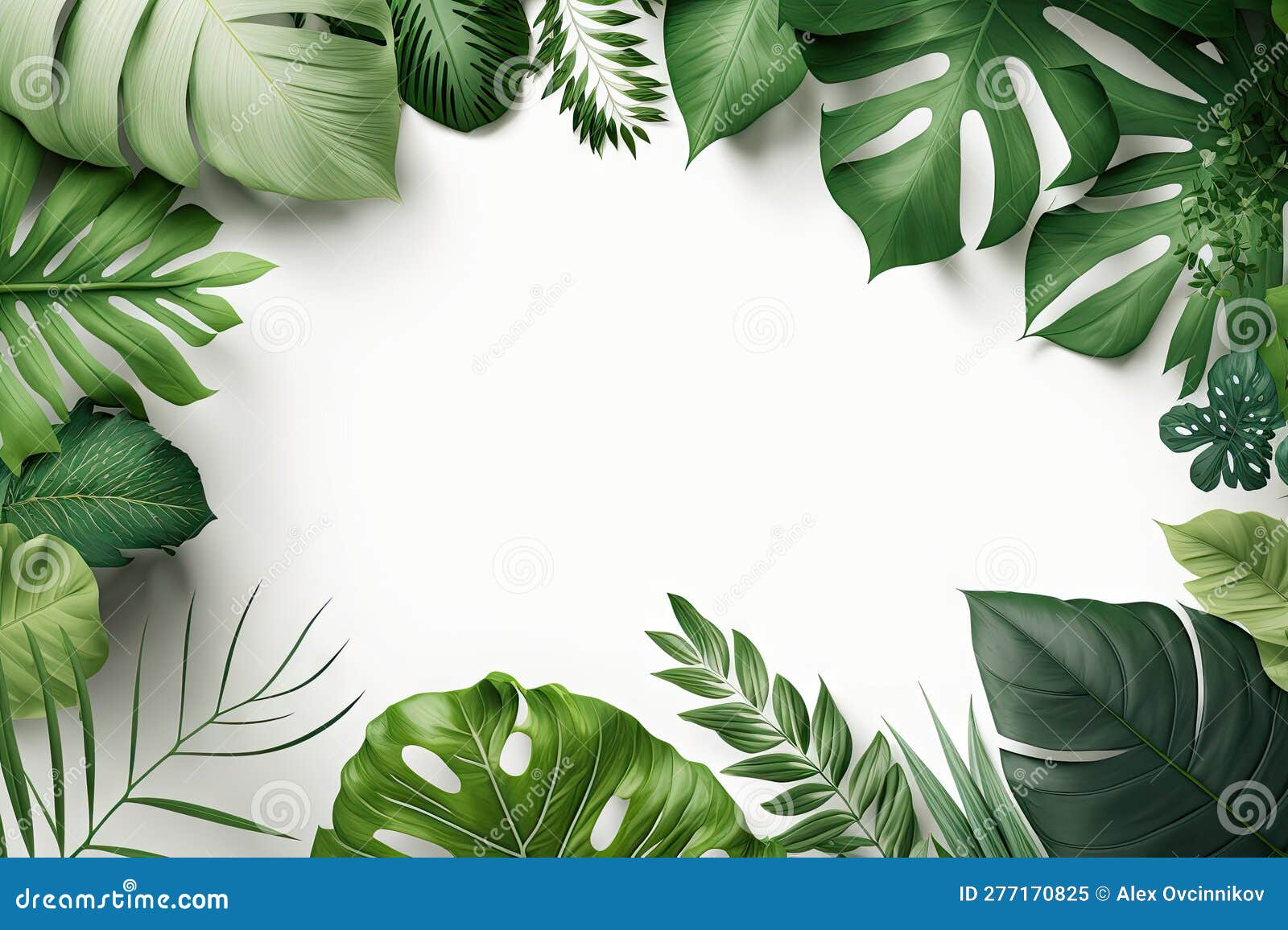 Greenery on White: a Fresh Background for Your Designs. Stock ...