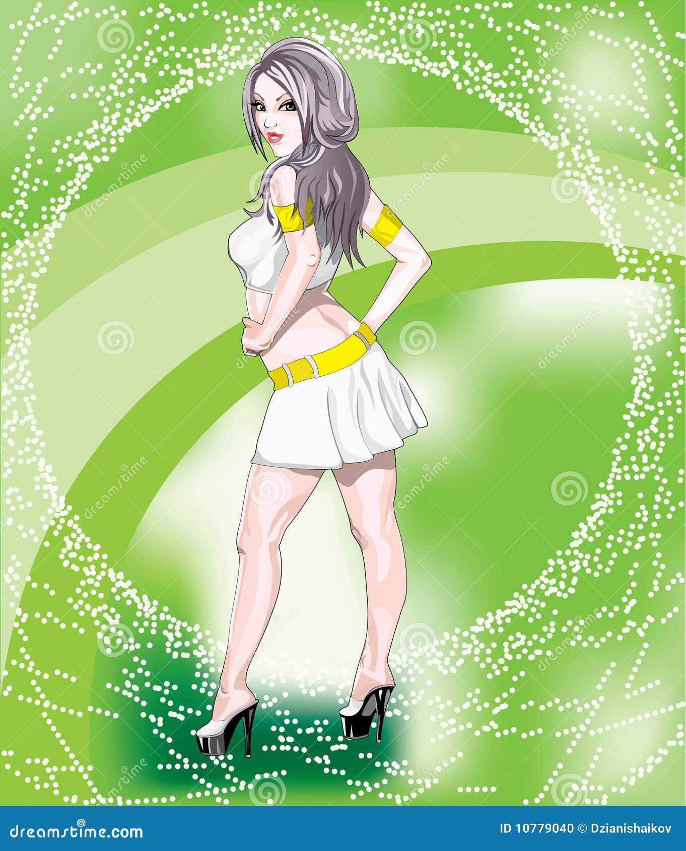 Greengirl stock vector. Illustration of element, model - 10779040