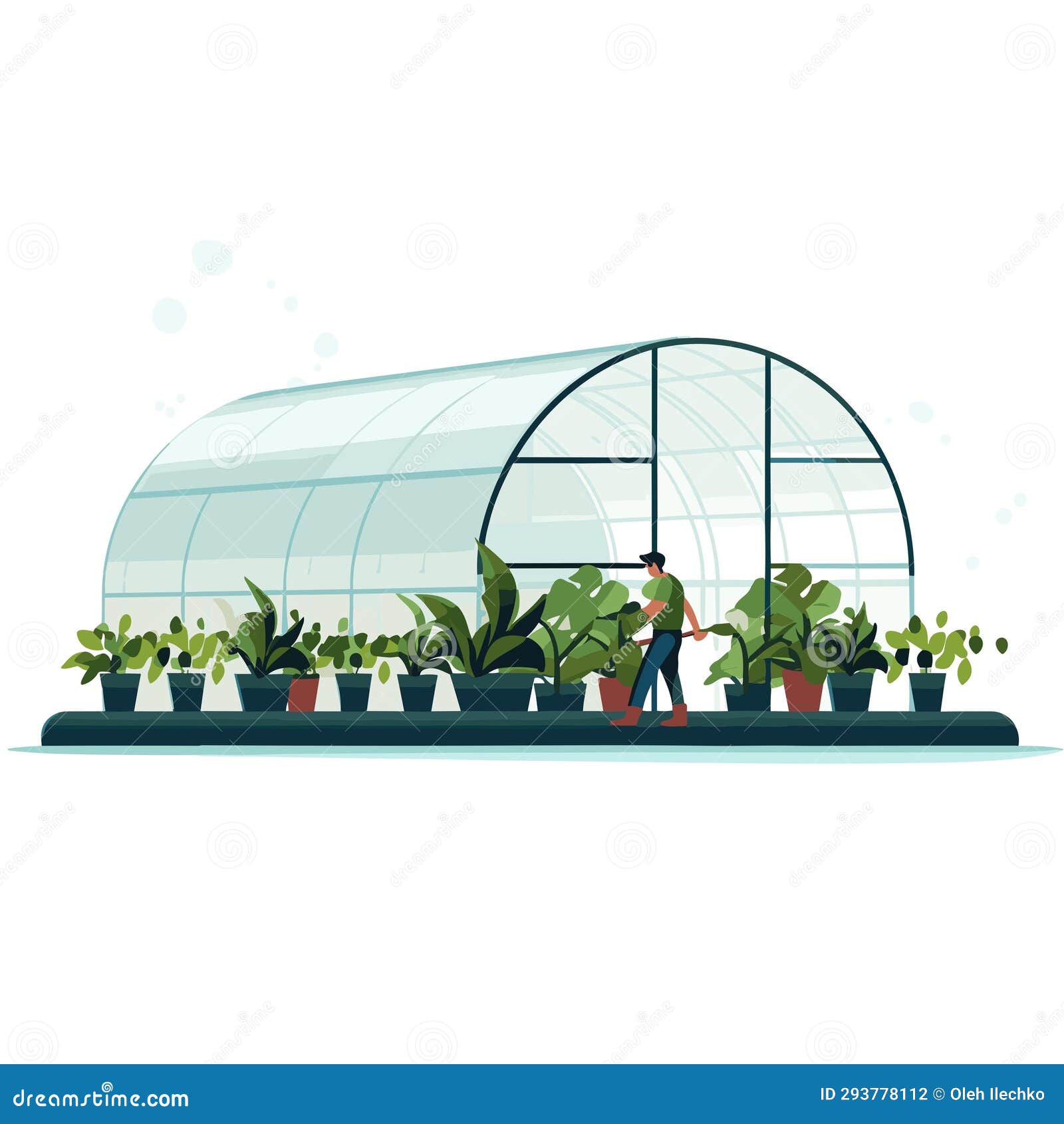 Greenhouse Cultivation Vector Flat Minimalistic Isolated Illustration ...