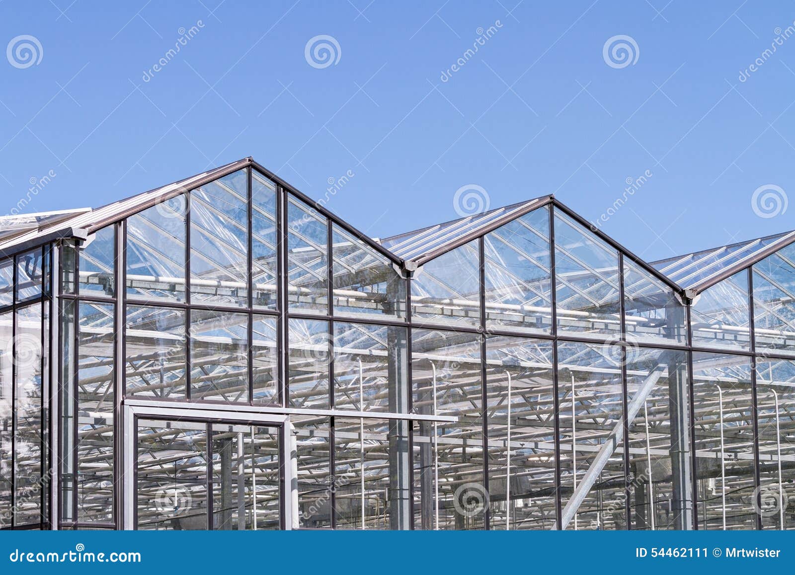 Greenhouse Exterior with Blue Sky Stock Image - Image of organic ...