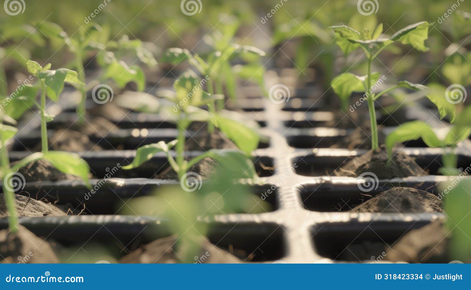 In a Greenhouse Rows of Identical Plants are Planted at Precise ...