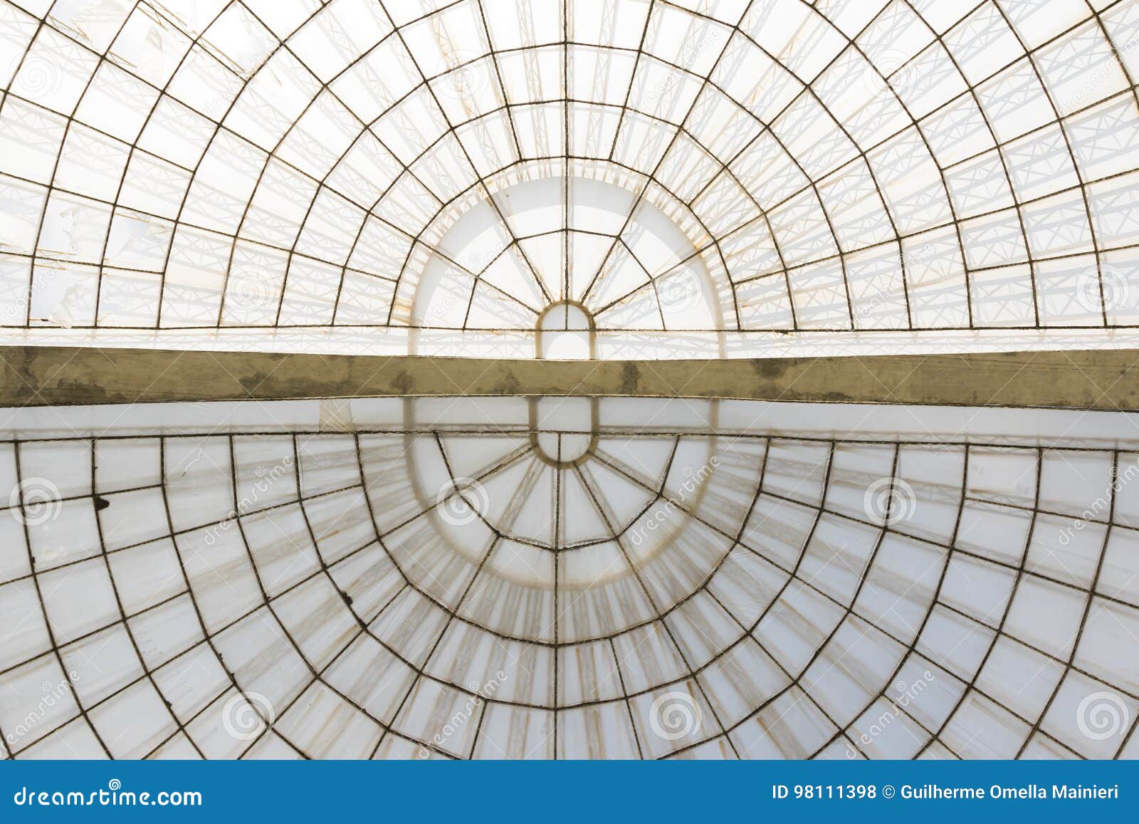 Greenhouse Symmetrical Dome Curved Structure Seen From Below Stock ...