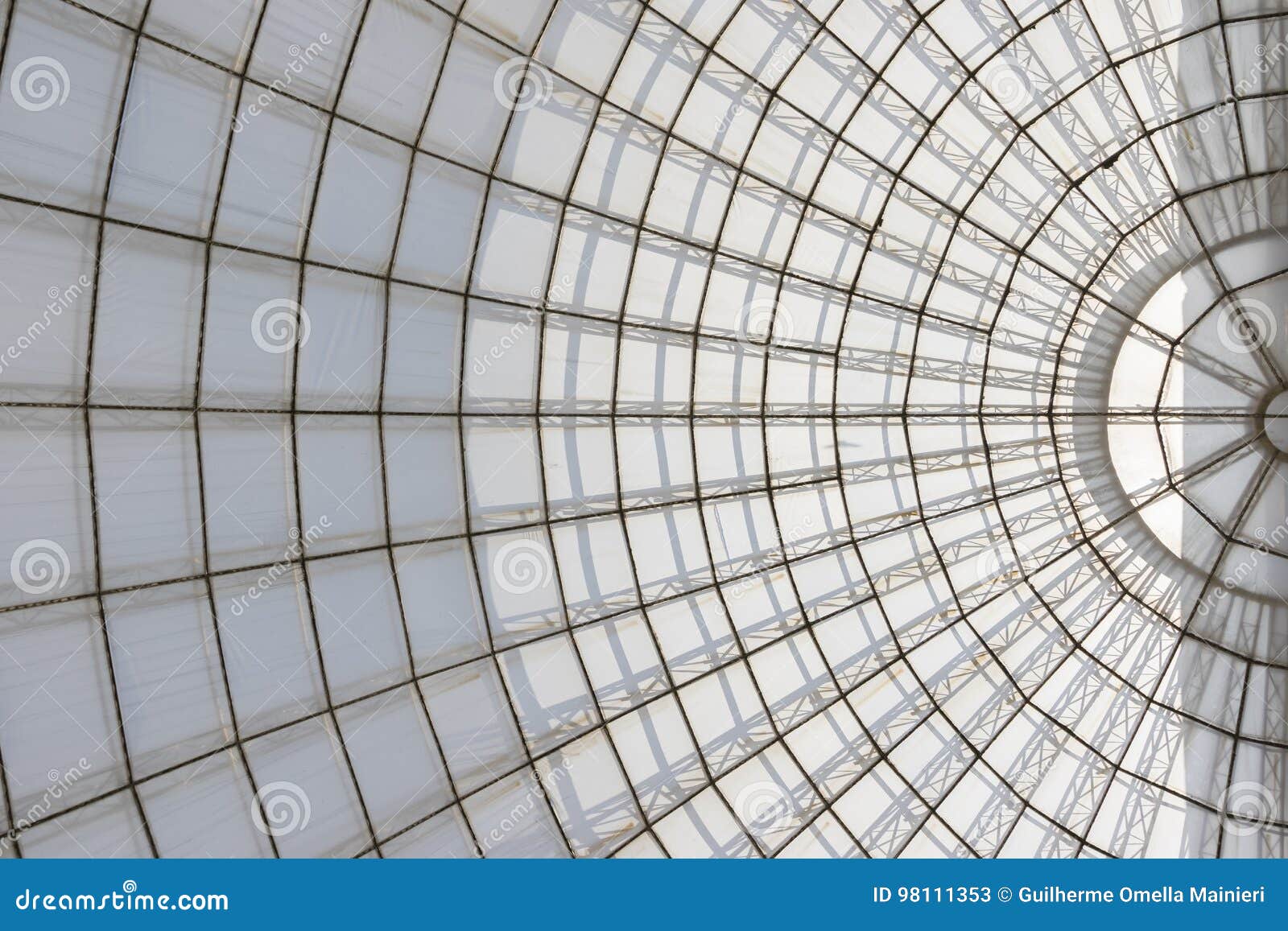 Greenhouse Symmetrical Dome Curved Structure Seen From Below Stock ...