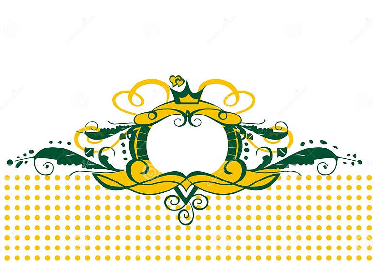 Greenish-yellow Border Frame Stock Vector - Illustration of swoop ...