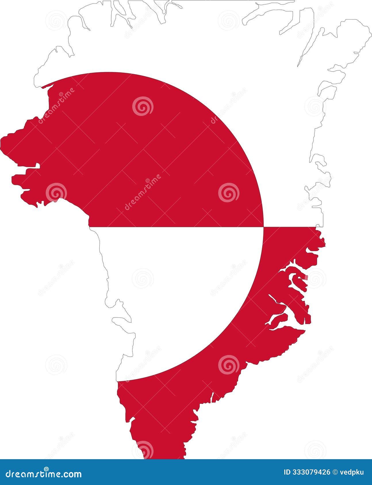 Greenland Flag in Map, Greenland Map with Flag, Country Map, Greenland ...