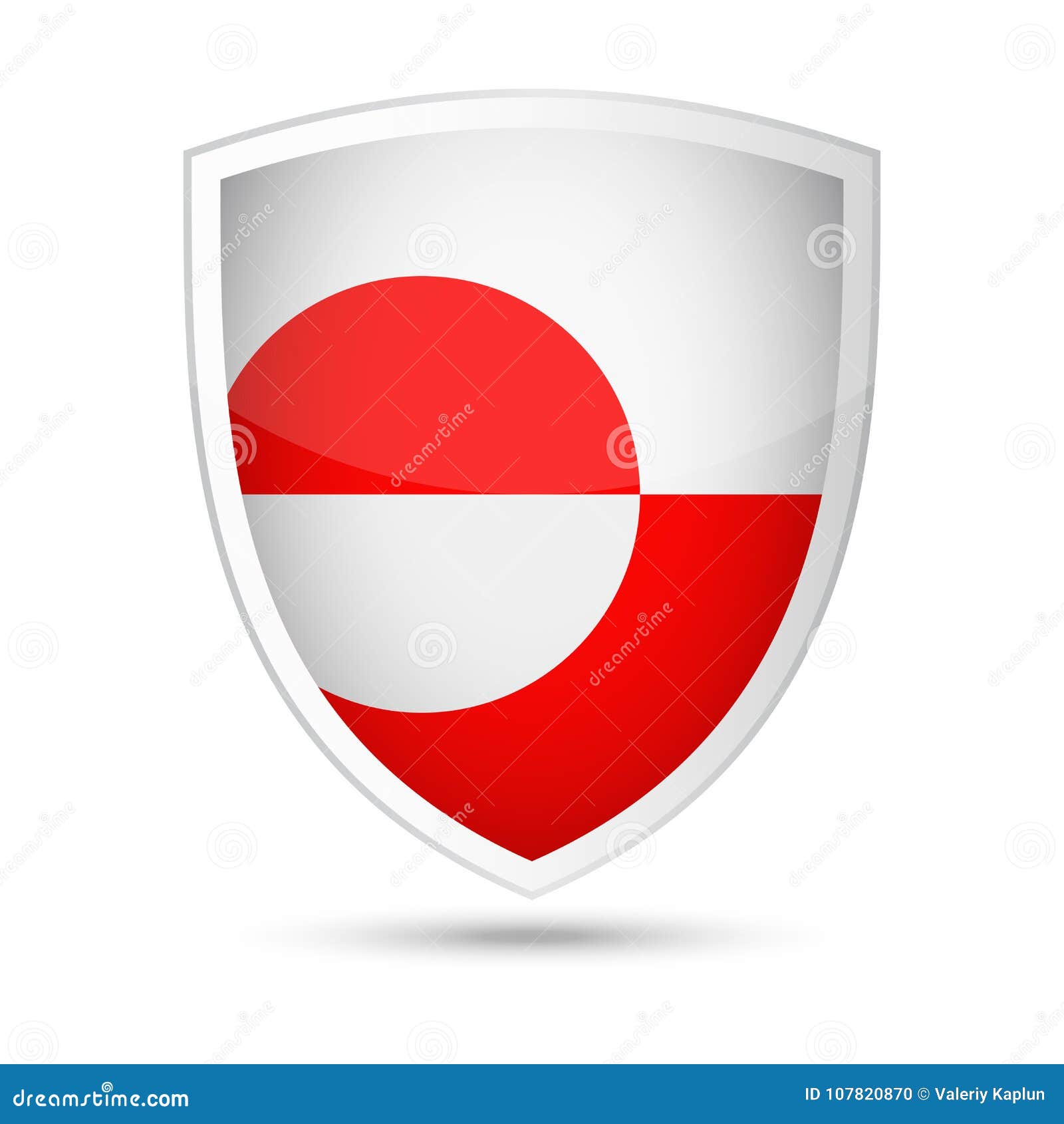 Greenland Flag Vector Shield Icon Stock Illustration - Illustration of ...