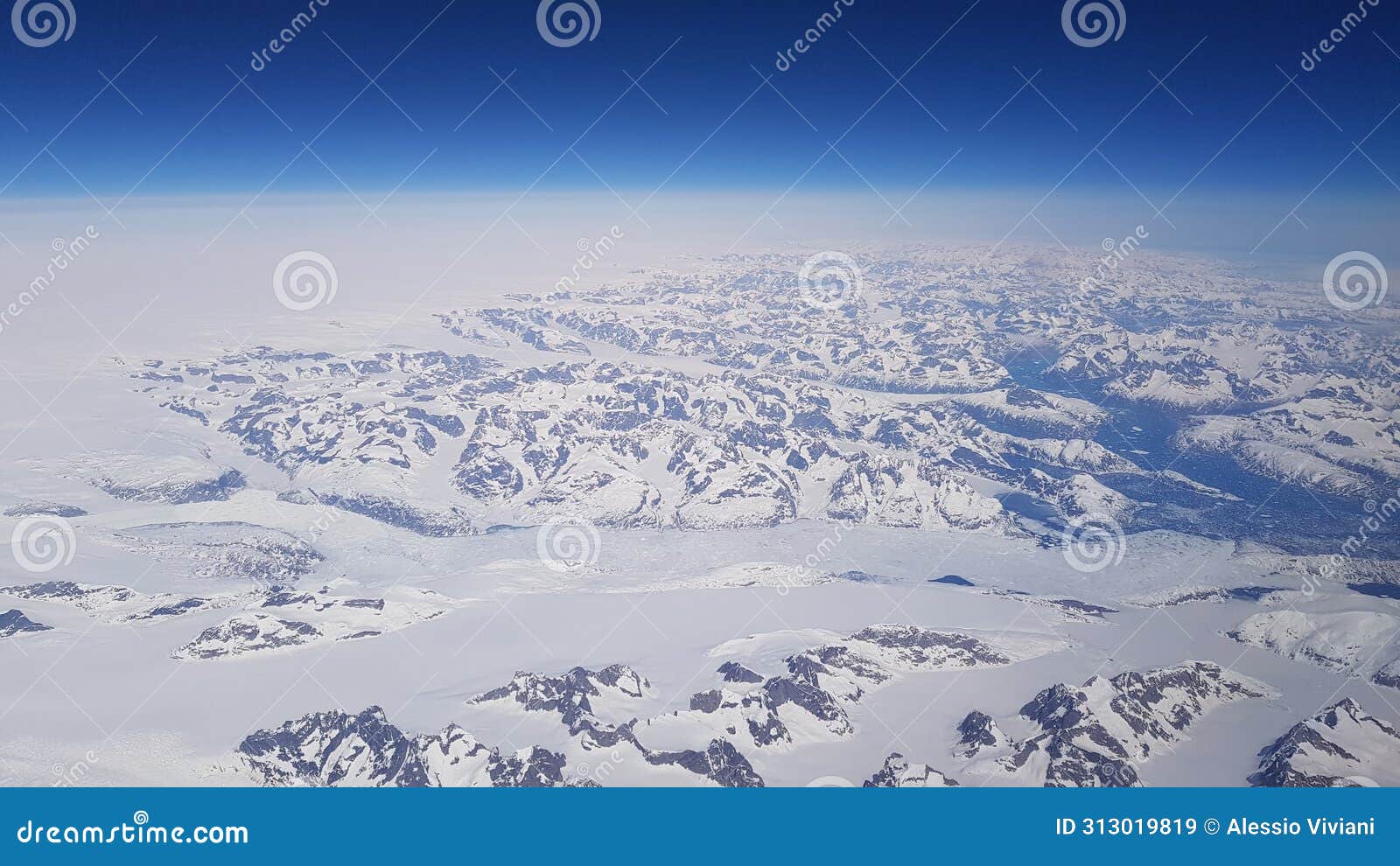 Greenland Ice View from Airplane Stock Image - Image of global, land ...