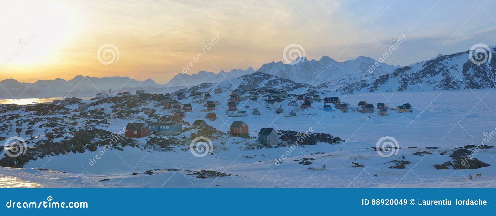 Greenland Landscape in Spring Time Stock Image - Image of frozen ...