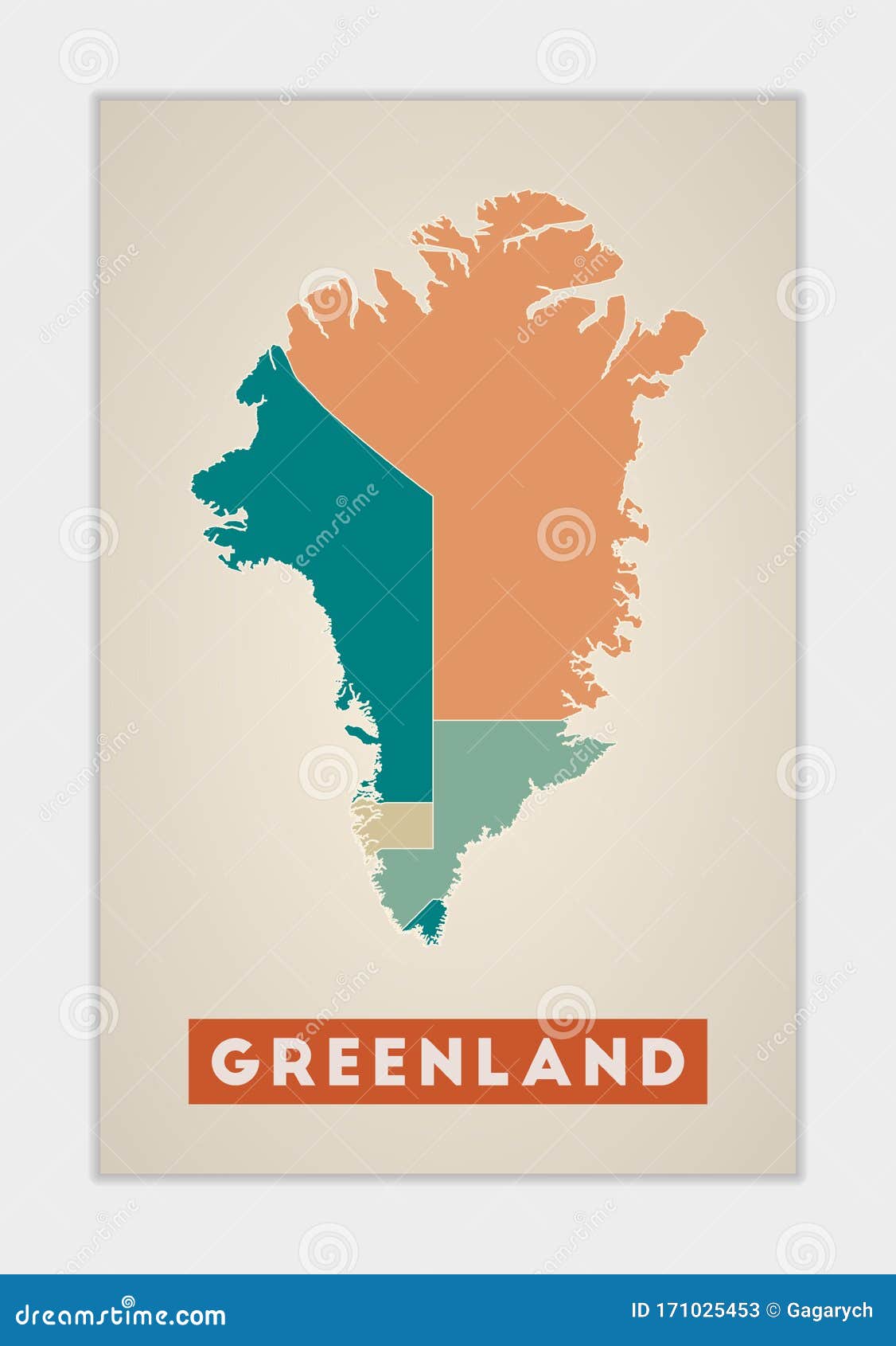 Greenland Poster Stock Vector Illustration Of Graphic 171025453