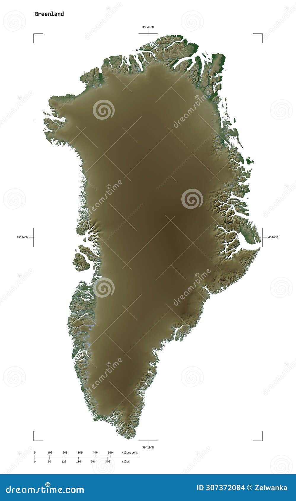Greenland Shape on White. Pale Stock Illustration - Illustration of ...