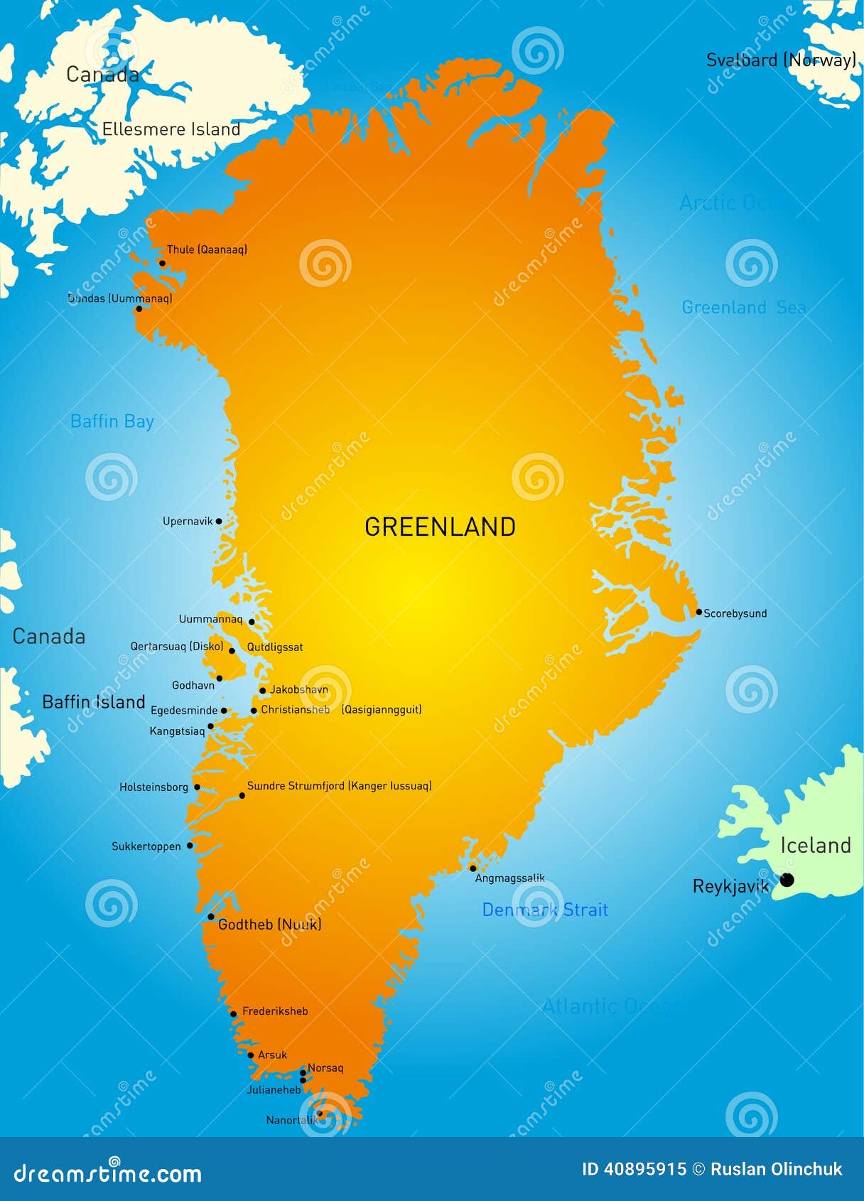 Greenland stock vector. Illustration of denmark, europe - 40895915