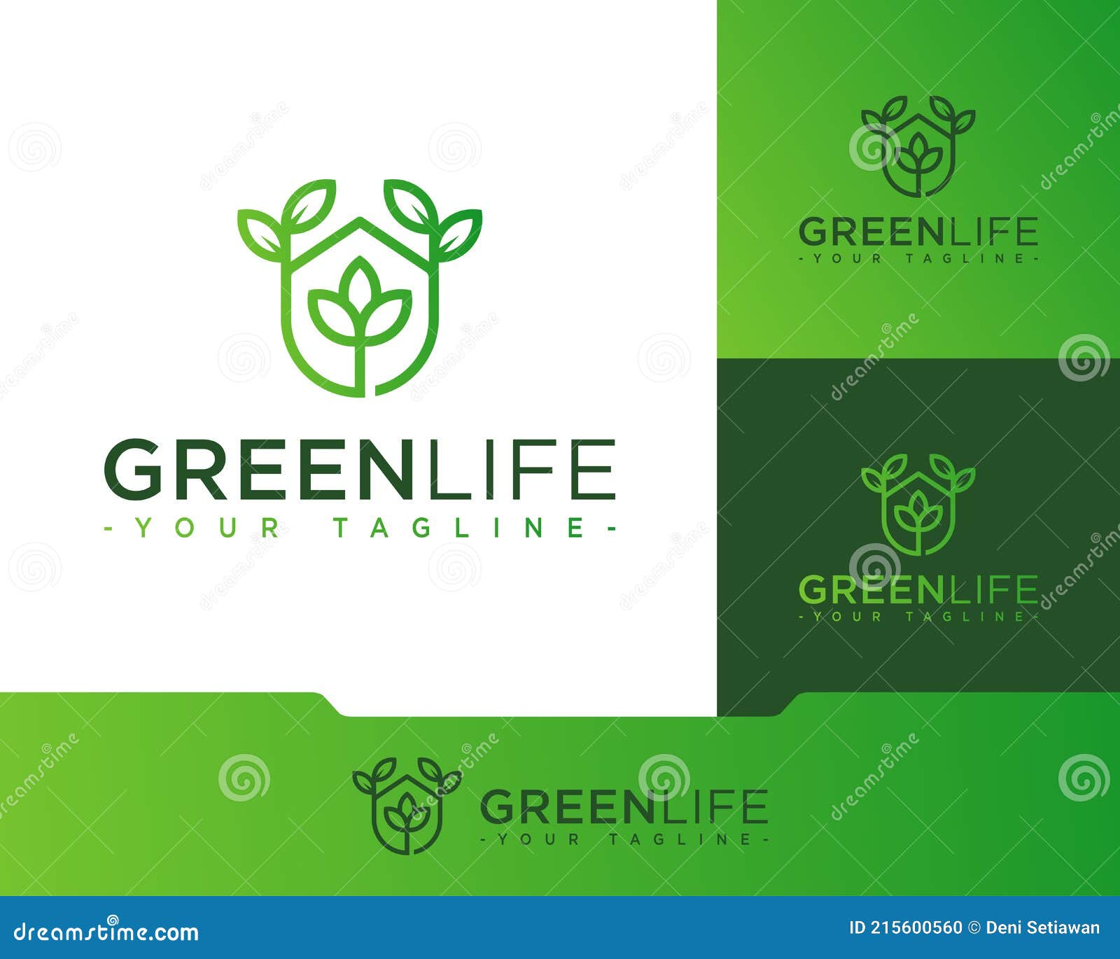 Logo Vector Graphic of Eco Green Life Stock Vector - Illustration of ...
