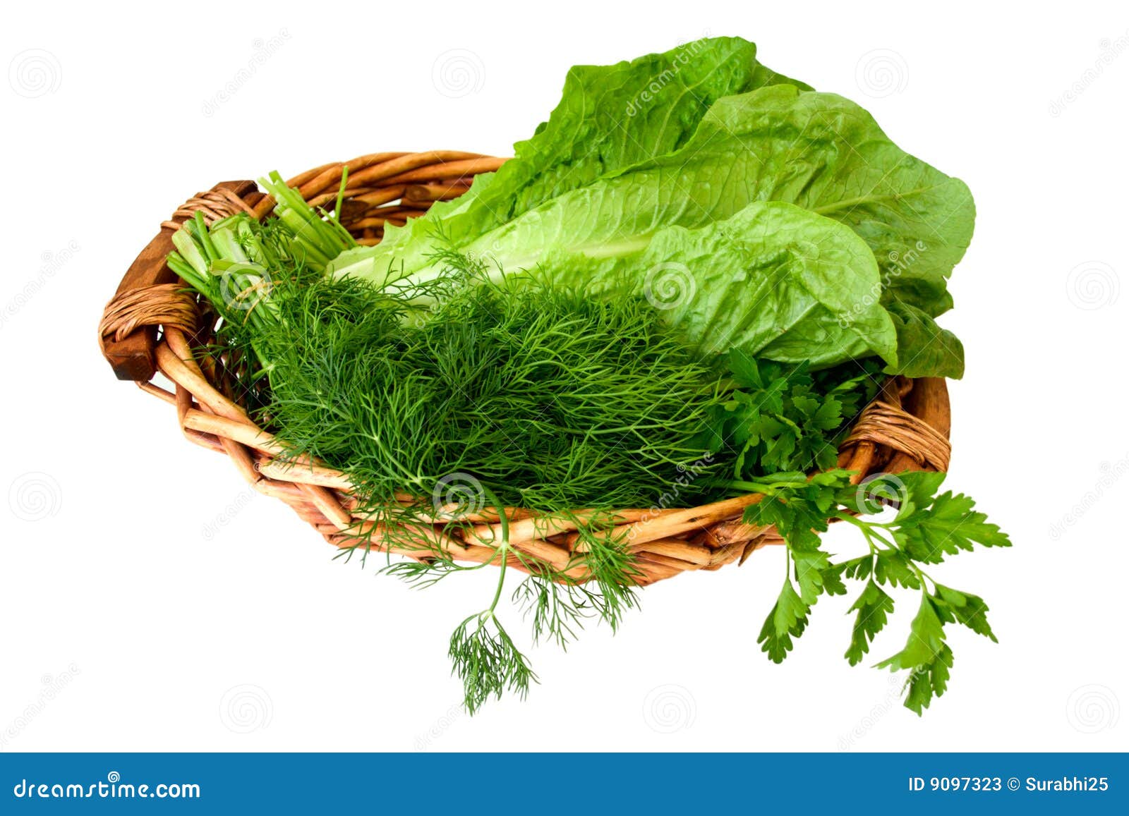 Greens, Vegetables in Basket Stock Image - Image of crop, growing: 9097323