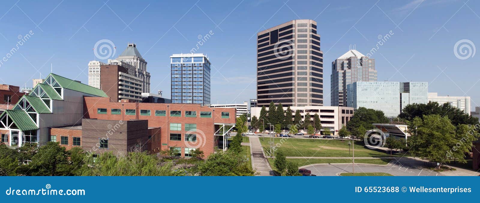 Greensboro stock photo. Image of carolina, skyline, cityscape - 65523688