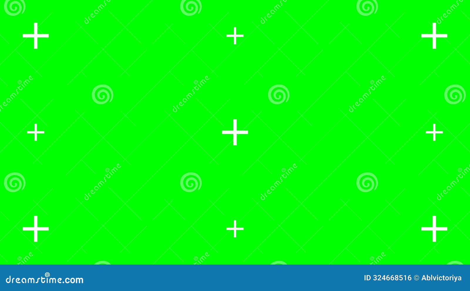 Greenscreen Background with White Tracking Cross Marks. Chromakey ...