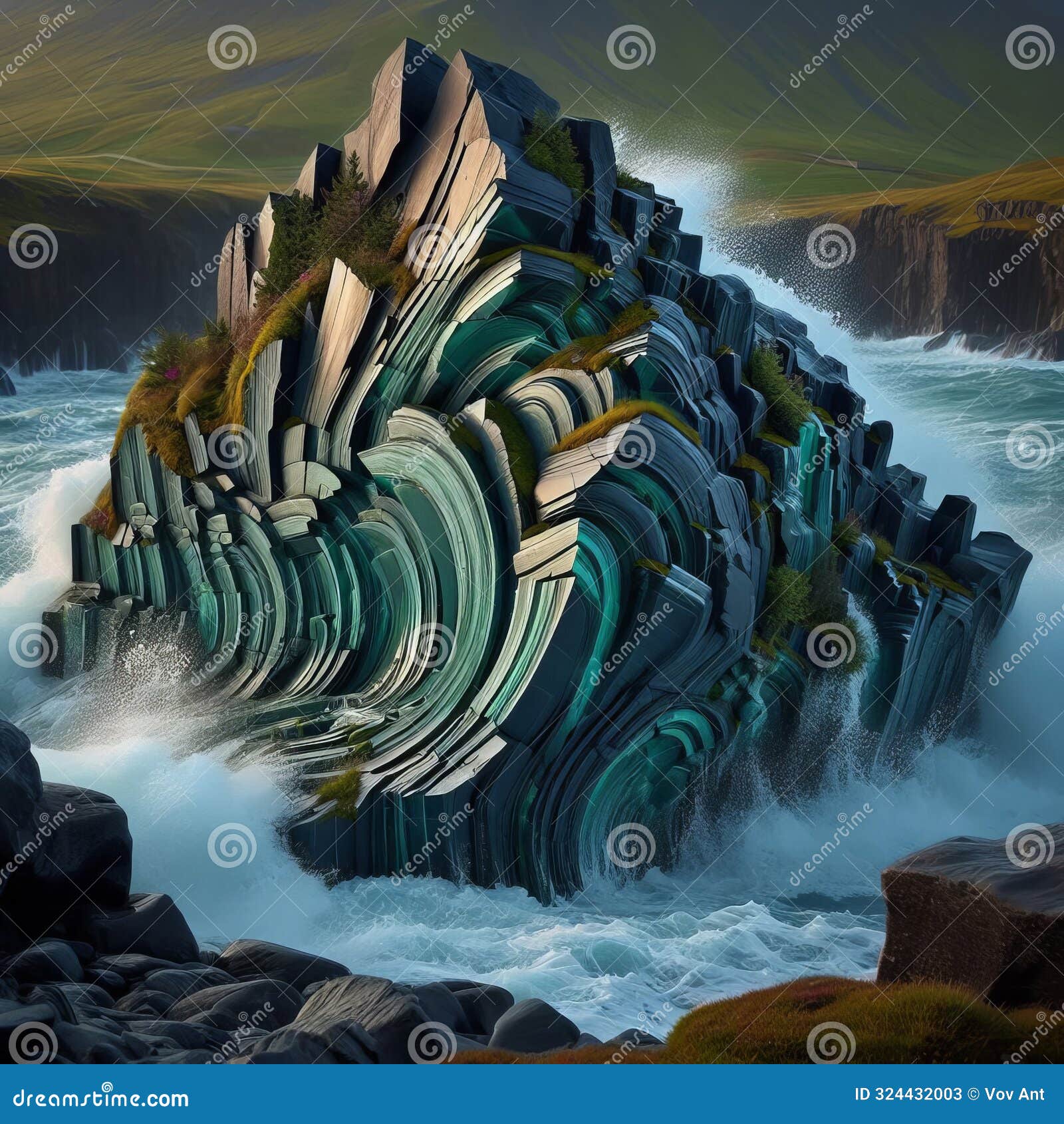 Greenstone a Metamorphic Rock that Forms from Basalt or Gabro Stock ...