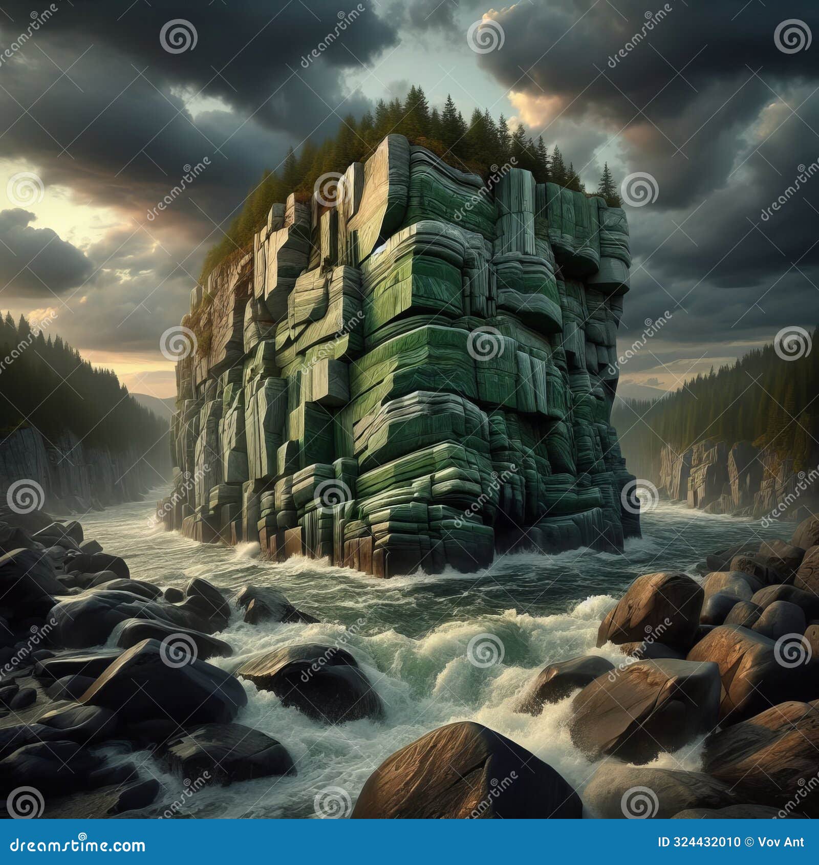 Greenstone a Metamorphic Rock that Forms from Basalt or Gabro Stock ...