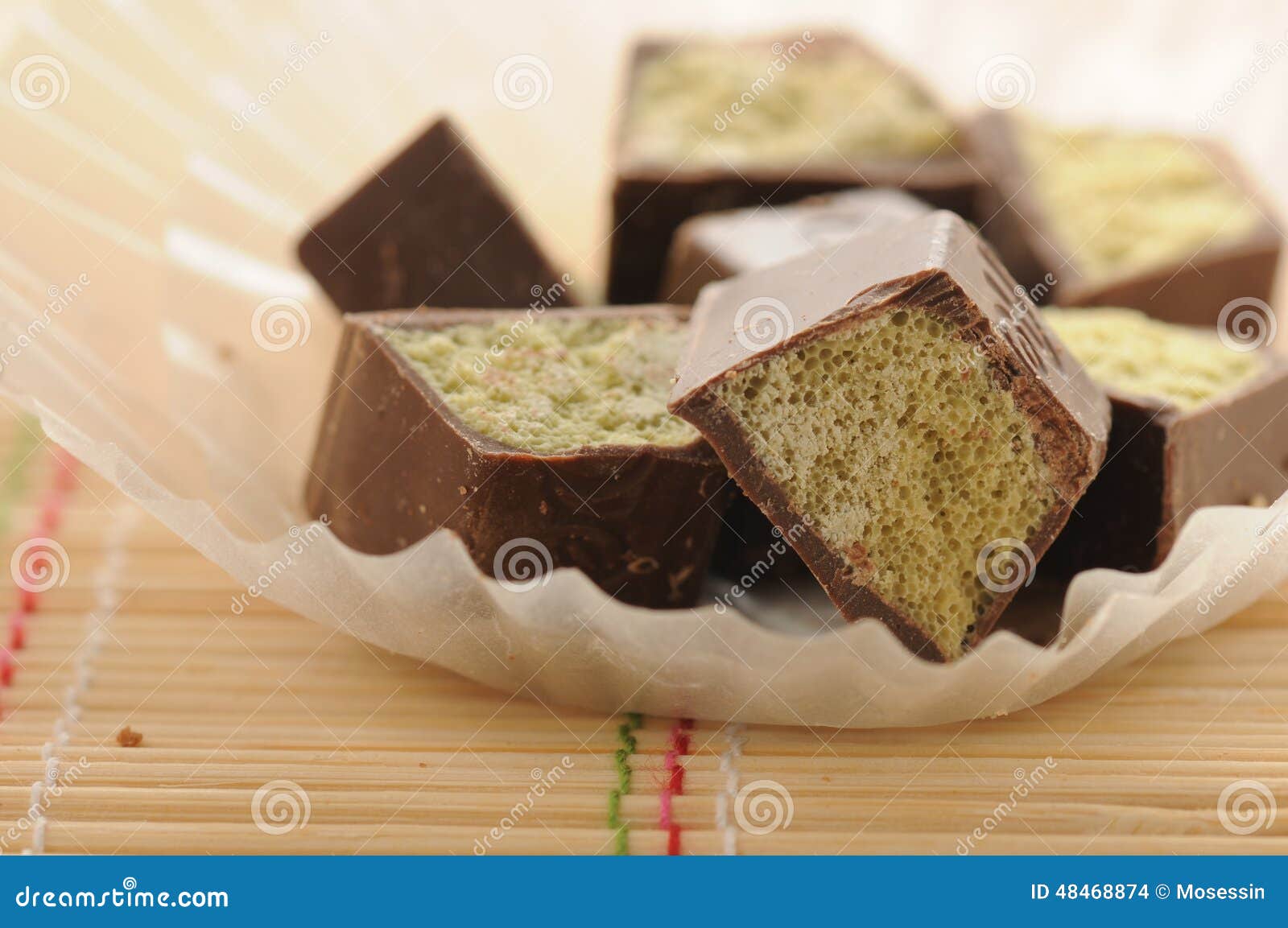 GreenTea Chocolate stock photo. Image of closeup, dessert - 48468874