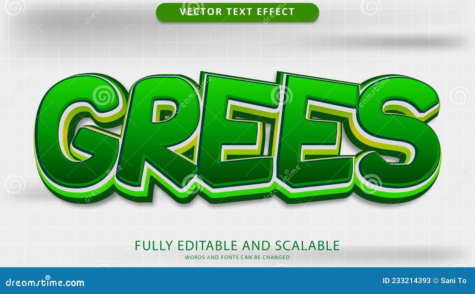 Grees Text Effect Editable Eps File Stock Vector - Illustration of ...