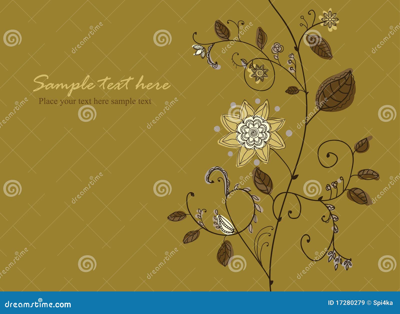 Greetin card stock vector. Illustration of drawing, decoration - 17280279