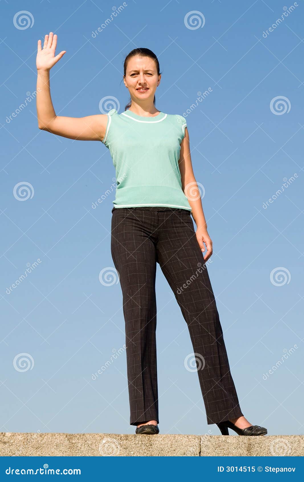Greeting stock image. Image of females, background, gesturing - 3014515