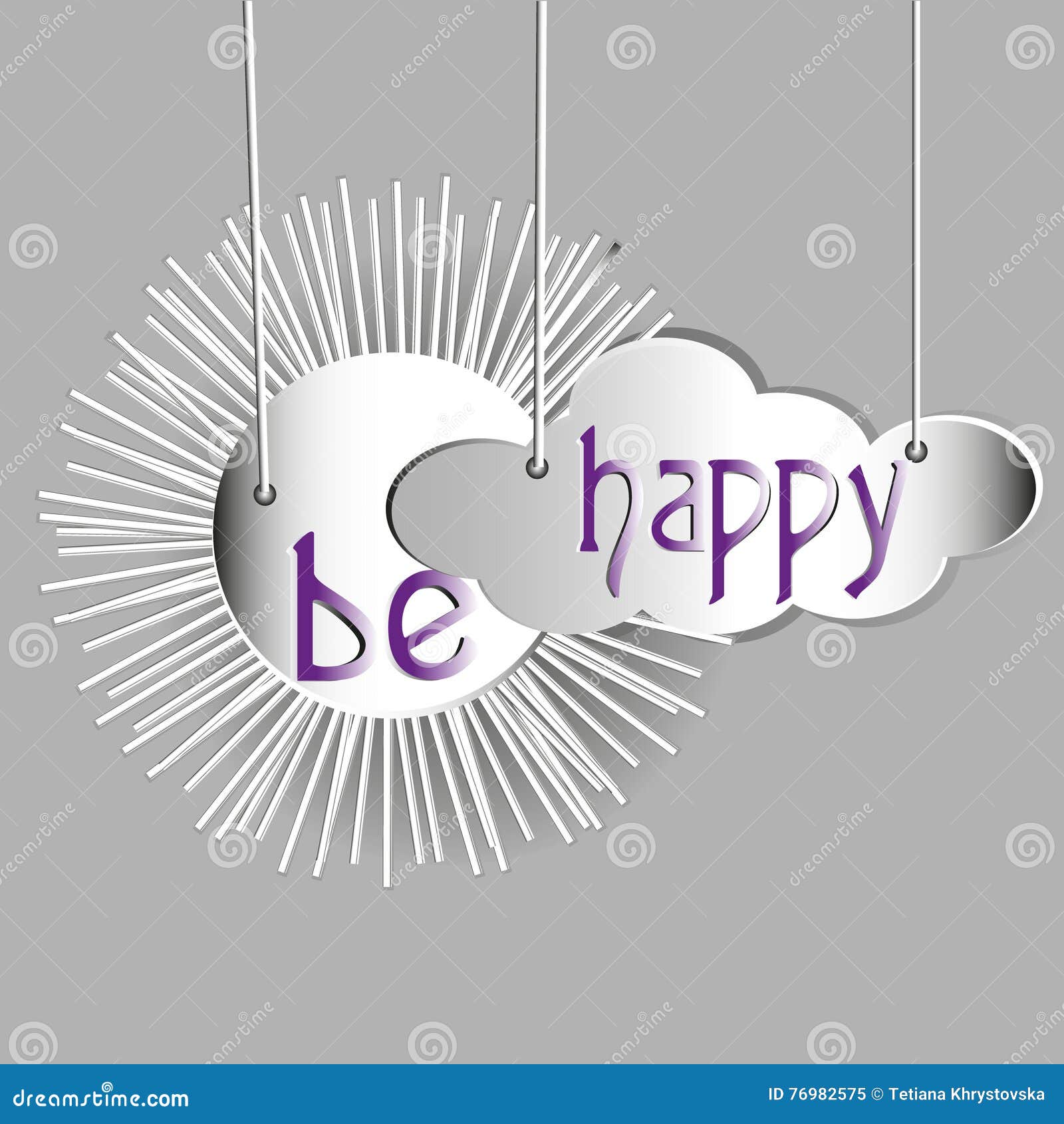 Greeting Abstraction Be Happy Stock Vector - Illustration of applique ...